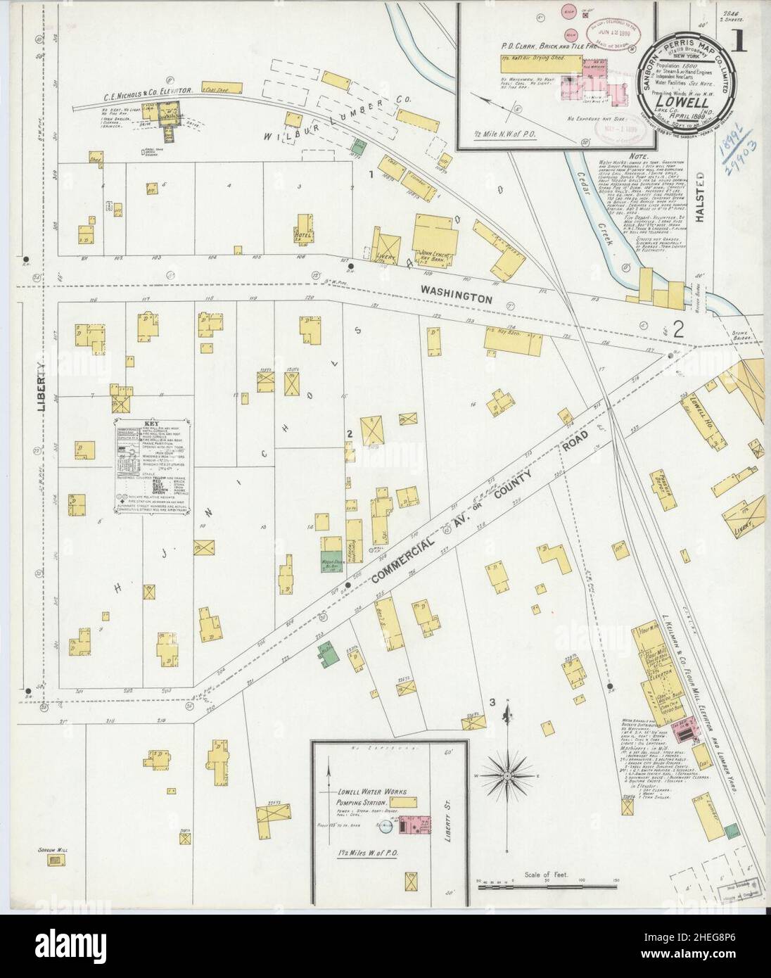 Lowell indiana map hi-res stock photography and images - Alamy