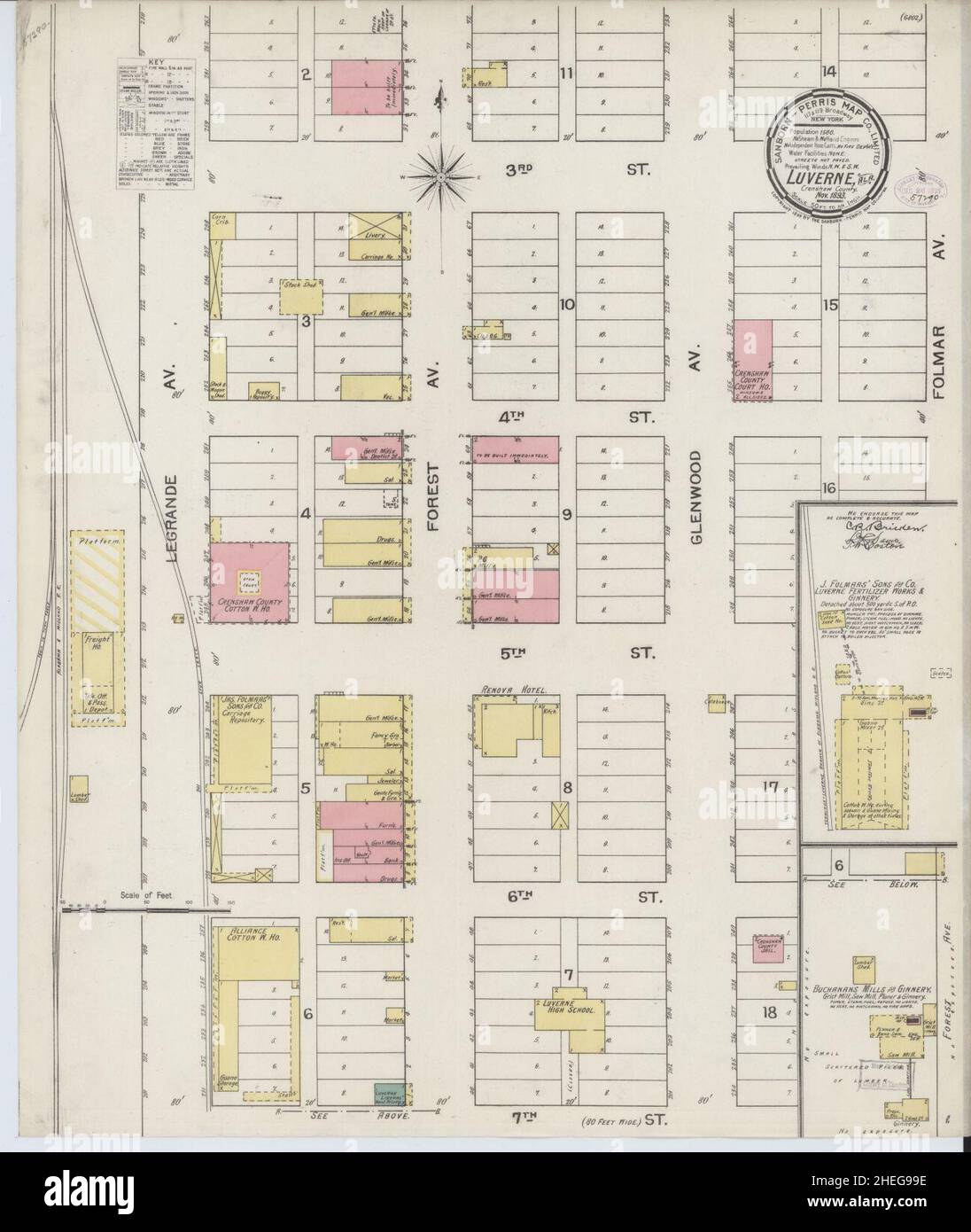 Luverne alabama map hi-res stock photography and images - Alamy