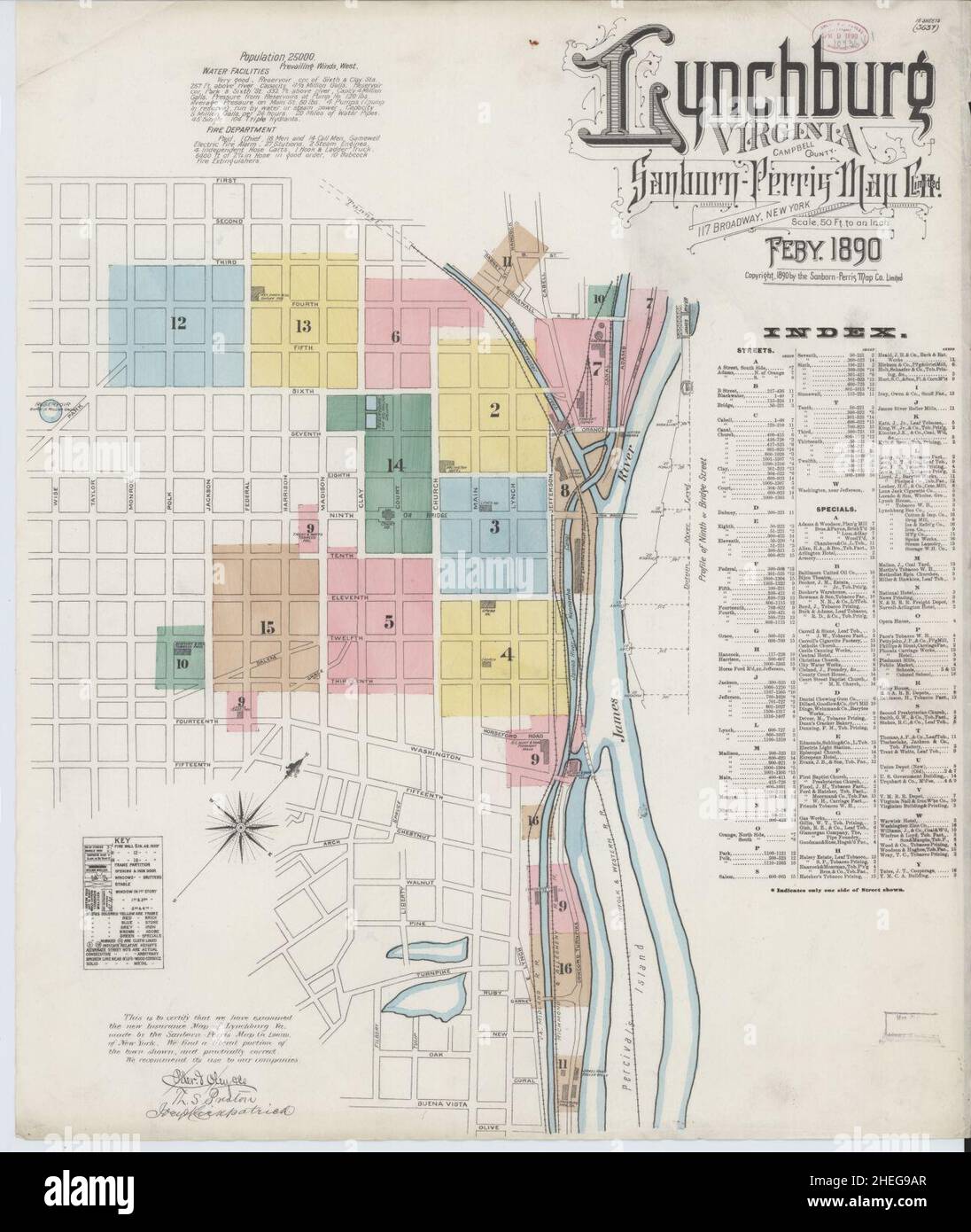 Map of lynchburg virginia hi-res stock photography and images - Alamy