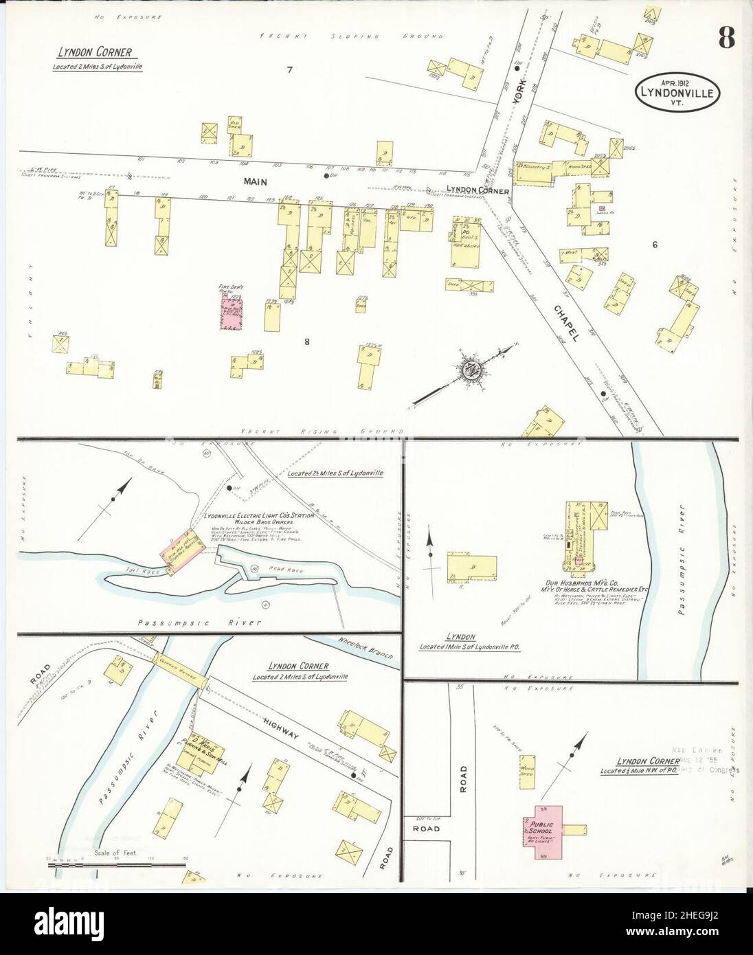 Map of lyndonville hi-res stock photography and images - Alamy