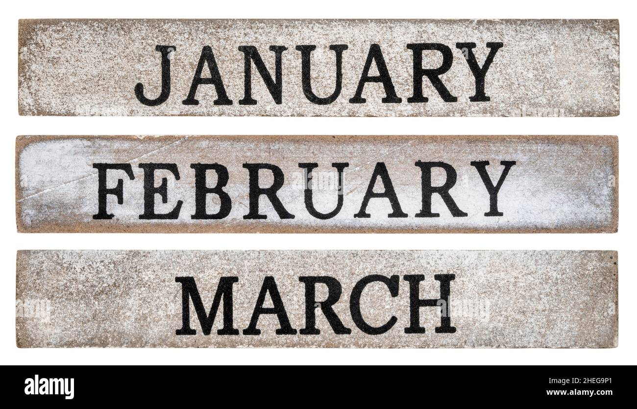The months february and march hi-res stock photography and images - Alamy