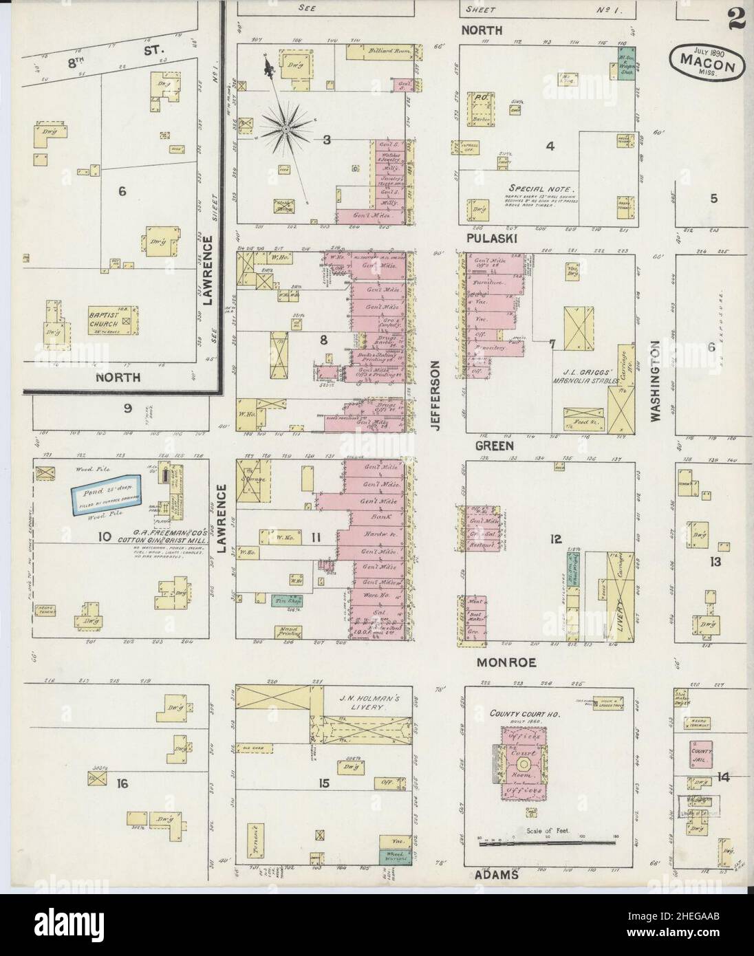 Map of macon mississippi hi-res stock photography and images - Alamy