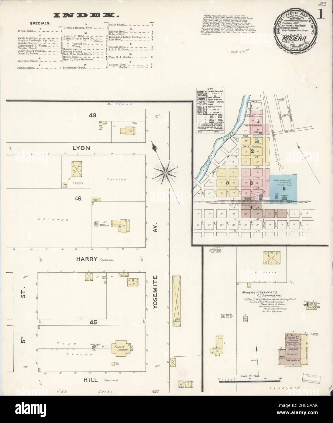 Madera county map hi-res stock photography and images - Alamy