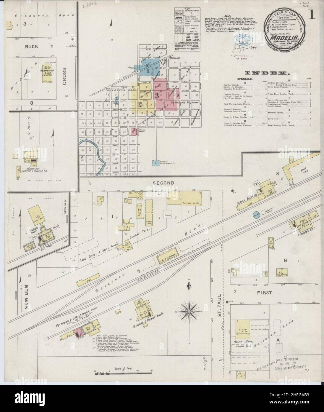 Watonwan county map hi-res stock photography and images - Alamy