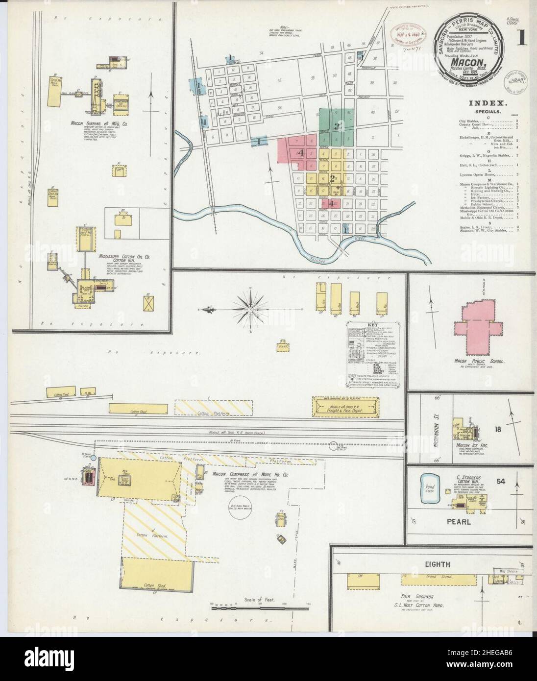 Map of macon mississippi hi-res stock photography and images - Alamy
