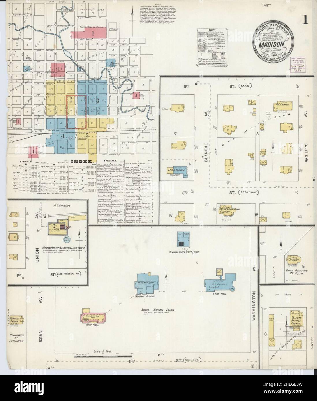 Map of madison south dakota hi-res stock photography and images - Alamy