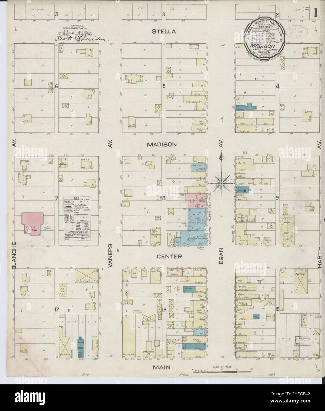 Map of madison south dakota hi-res stock photography and images - Alamy
