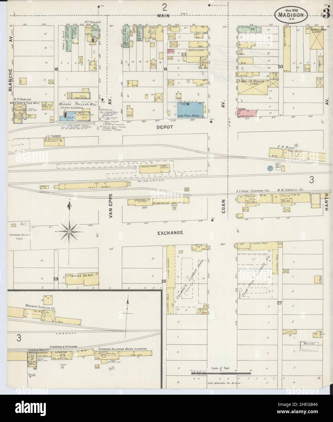 Map of madison south dakota hi-res stock photography and images - Alamy