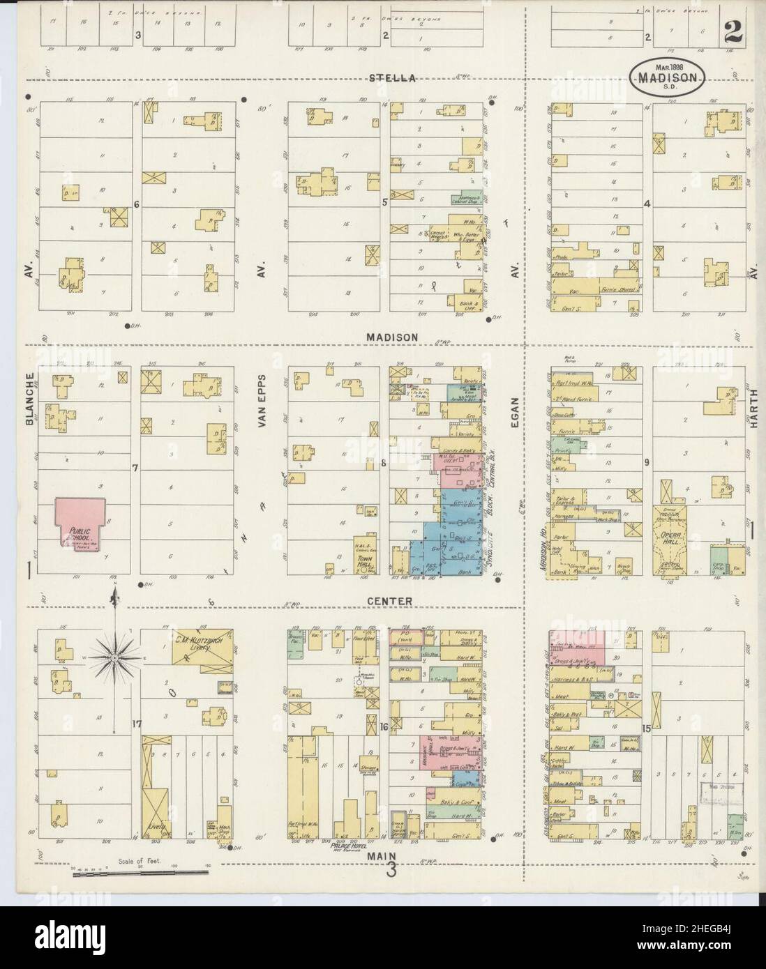 Map of madison south dakota hi-res stock photography and images - Alamy