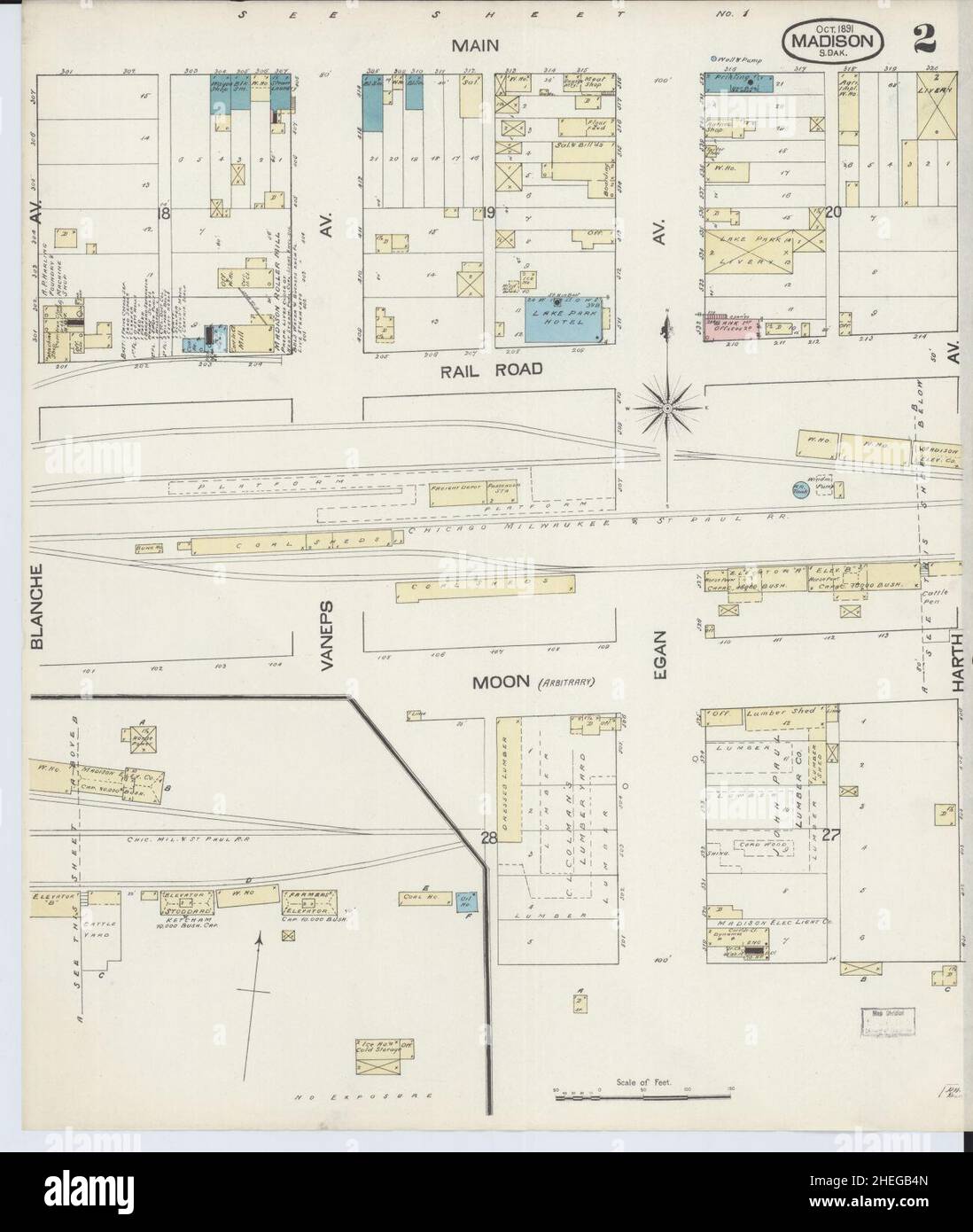 Map of madison south dakota hi-res stock photography and images - Alamy