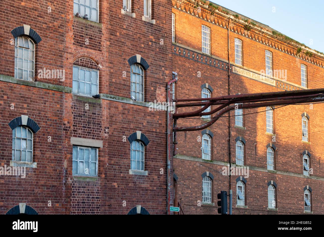 Derelict industrial mill 'Healings Flour Mill' Tewkesbury ...