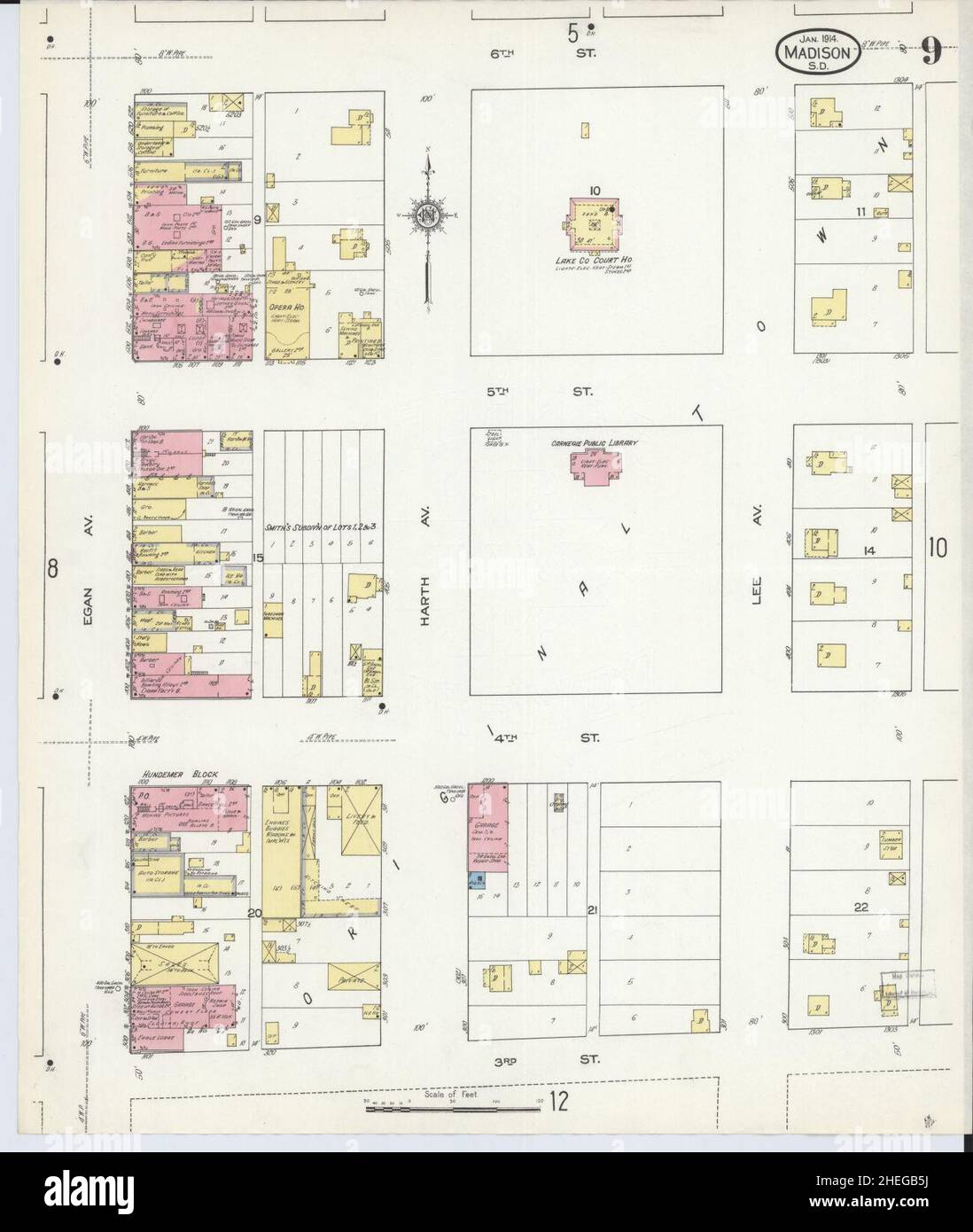 Map of madison south dakota hi-res stock photography and images - Alamy
