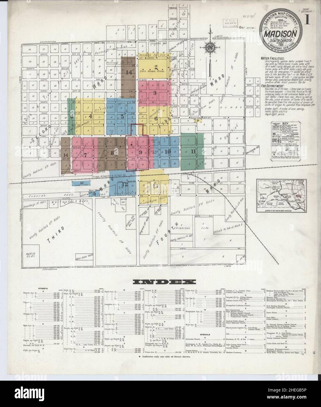 Map of madison south dakota hi-res stock photography and images - Alamy