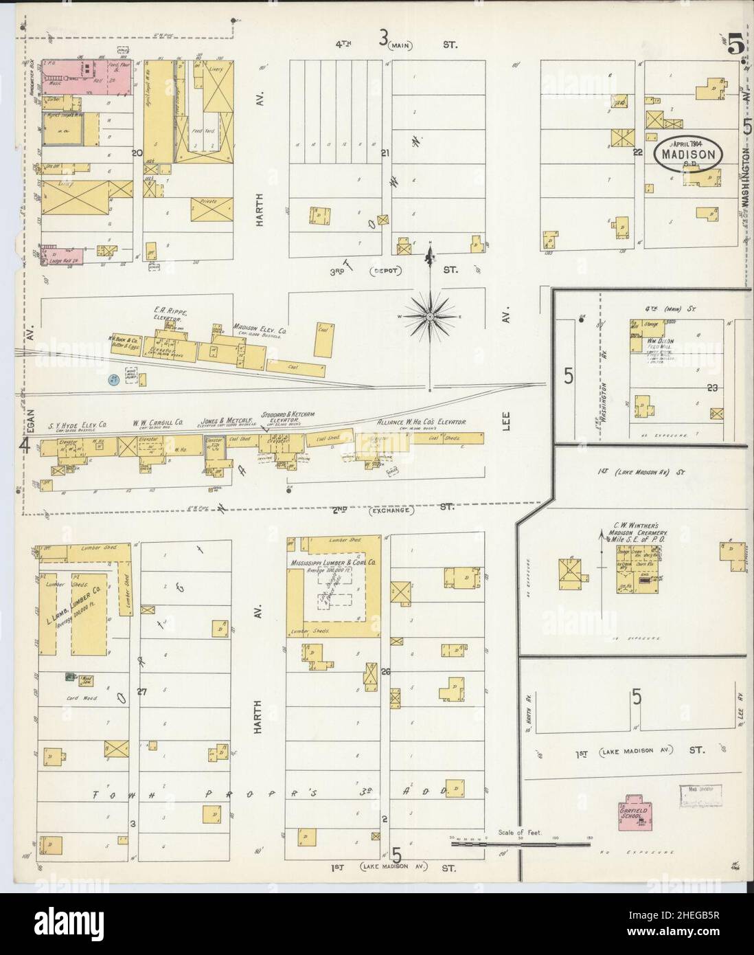 Map of madison south dakota hi-res stock photography and images - Alamy