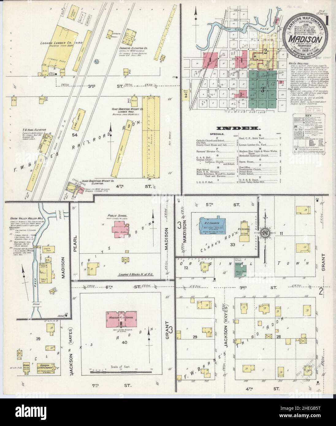 Madison nebraska map hi-res stock photography and images - Alamy