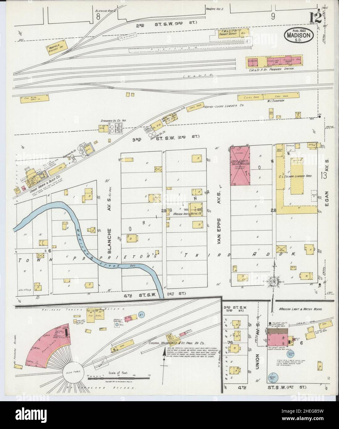 Map of madison south dakota hi-res stock photography and images - Alamy