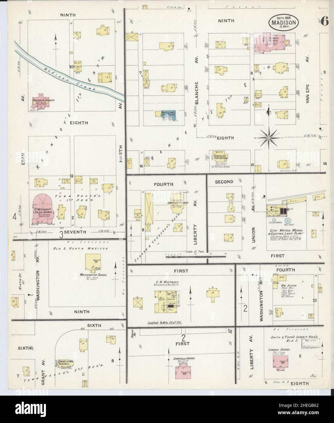 Map of madison south dakota hi-res stock photography and images - Alamy