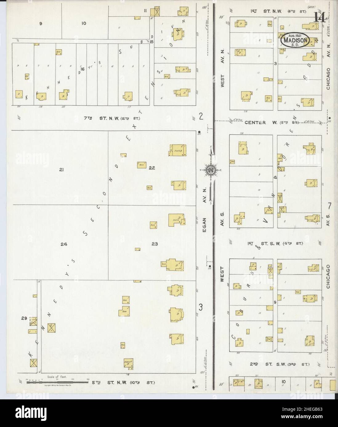 Map of madison south dakota hi-res stock photography and images - Alamy