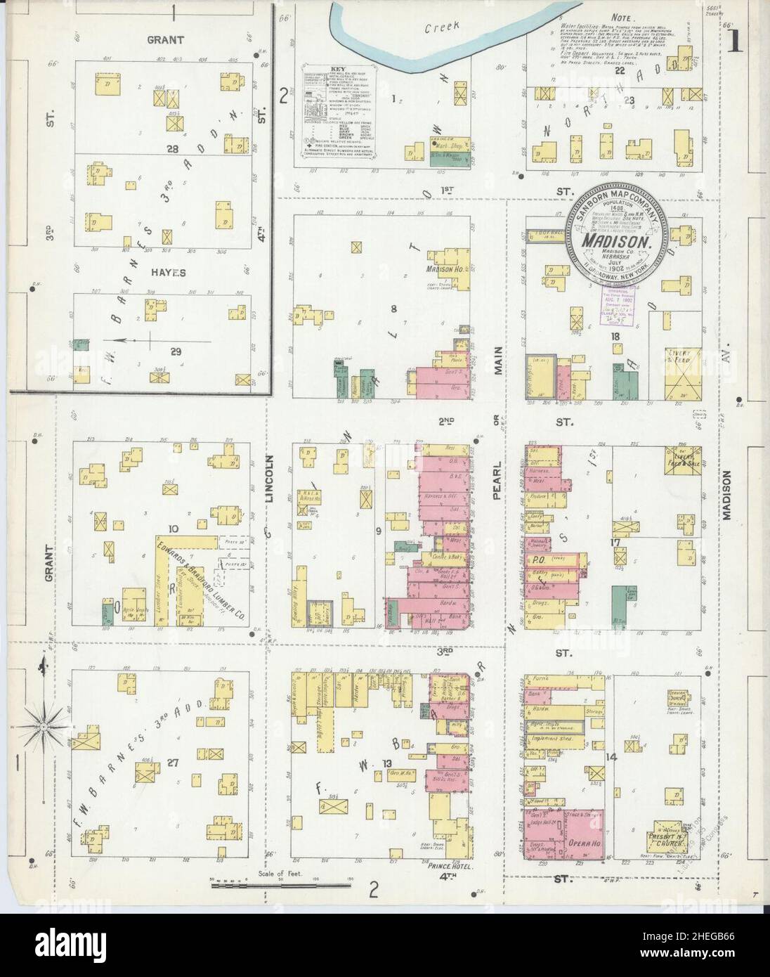 Madison nebraska map hi-res stock photography and images - Alamy