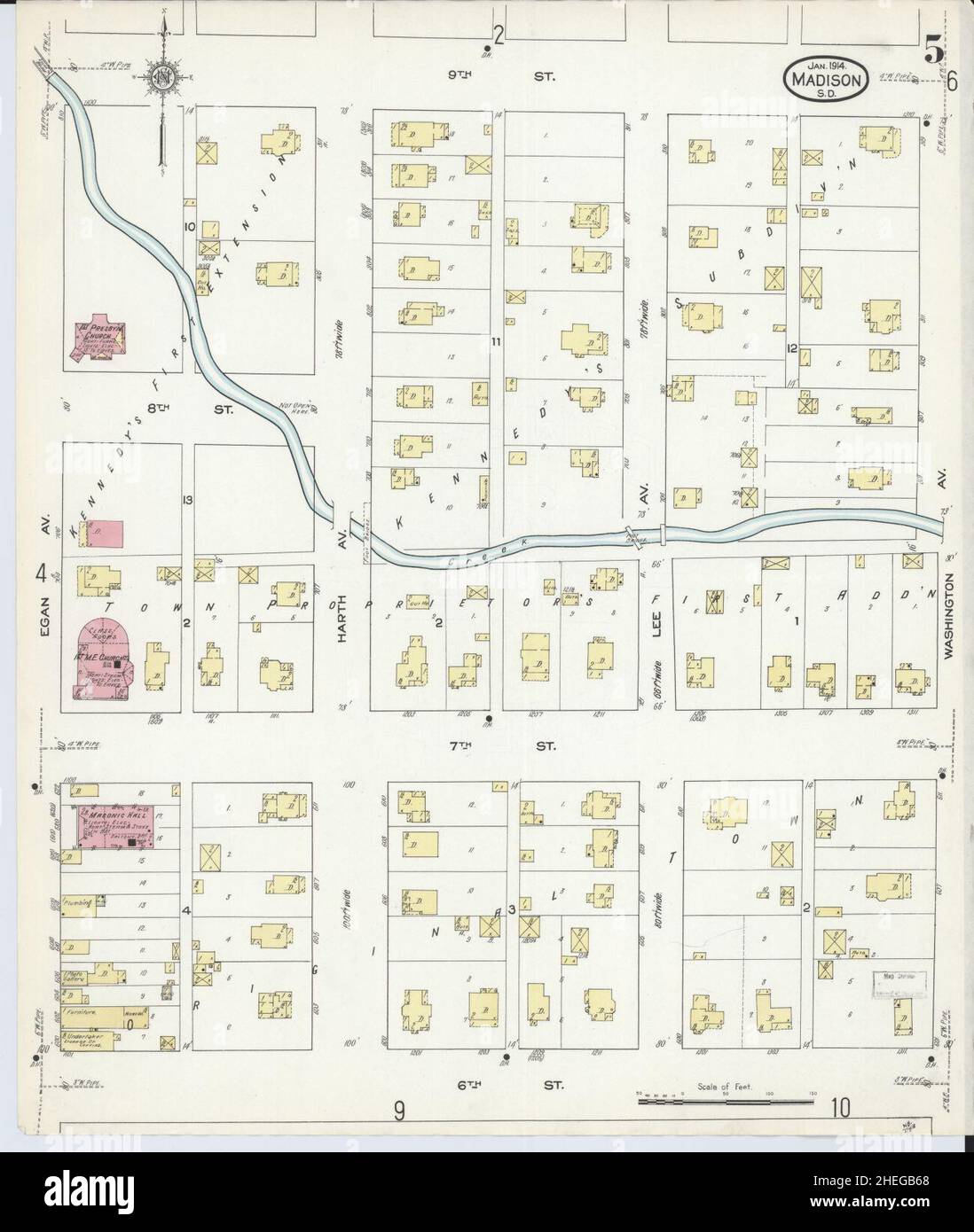 Madison south dakota map hi-res stock photography and images - Alamy