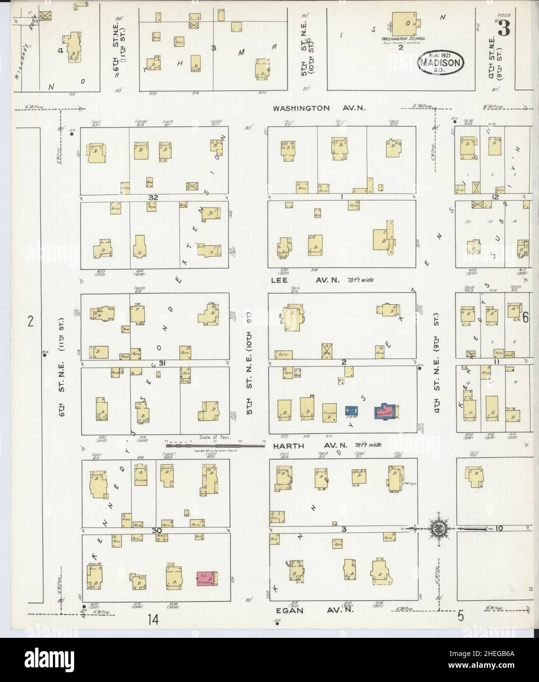 Map of madison south dakota hi-res stock photography and images - Alamy