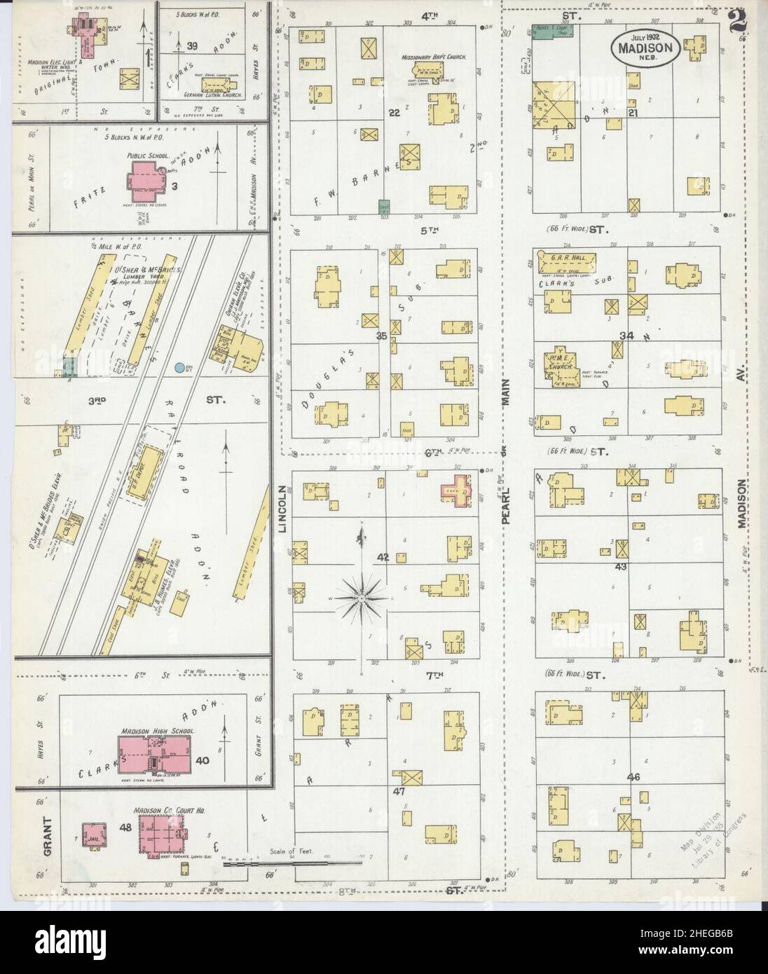 Madison nebraska map hi-res stock photography and images - Alamy