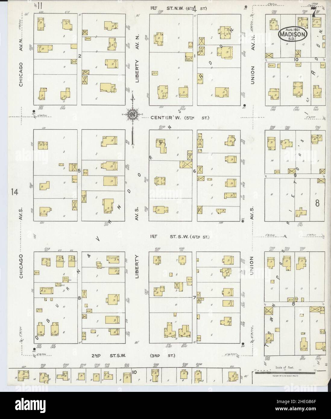 Map of madison south dakota hi-res stock photography and images - Alamy