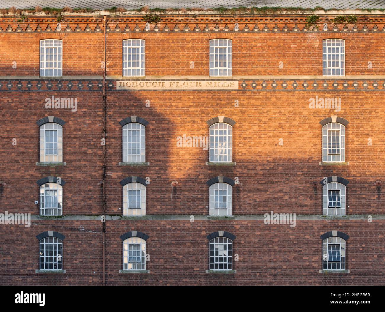 Derelict industrial mill 'Healings Flour Mill' Tewkesbury ...