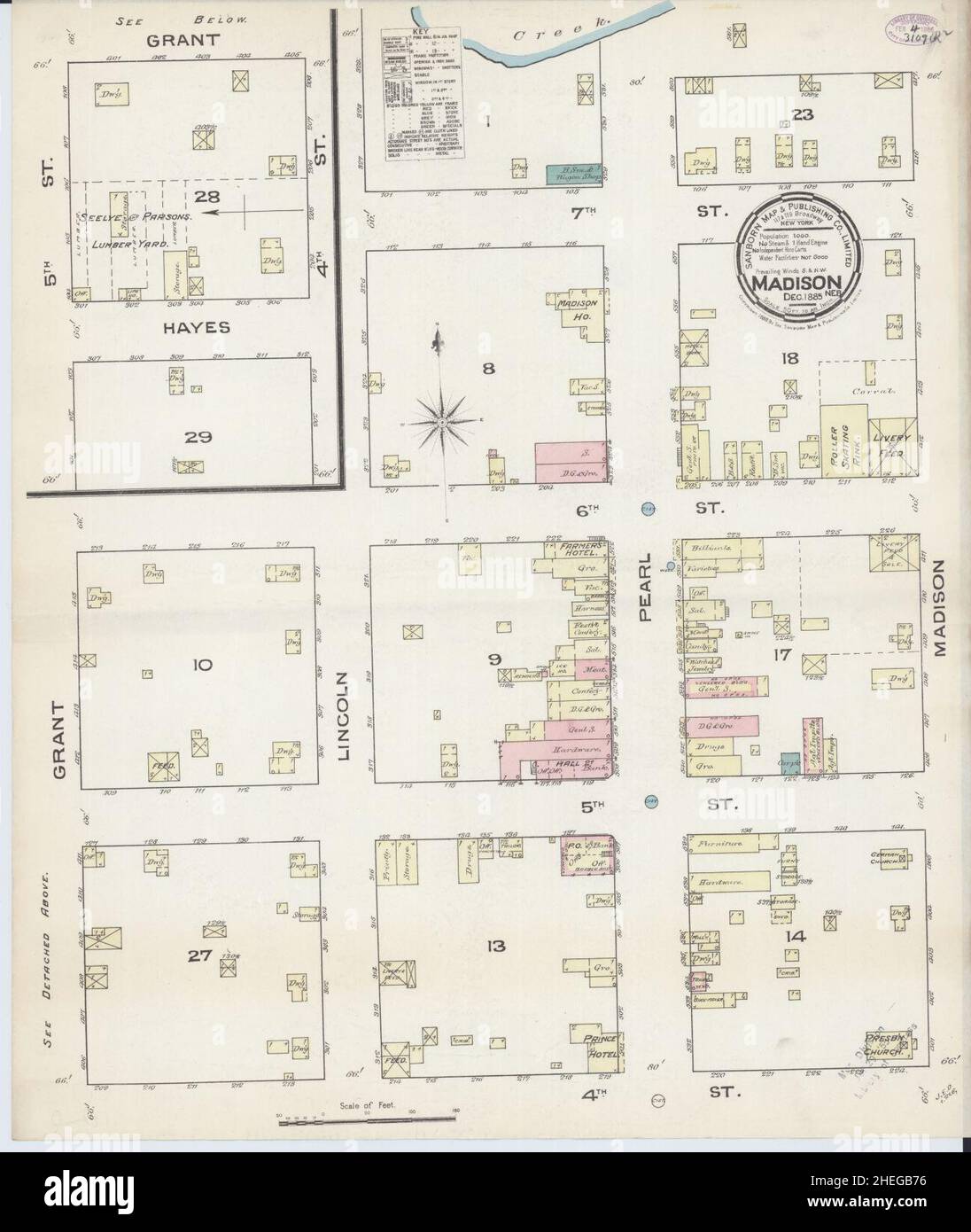 Madison nebraska map hi-res stock photography and images - Alamy