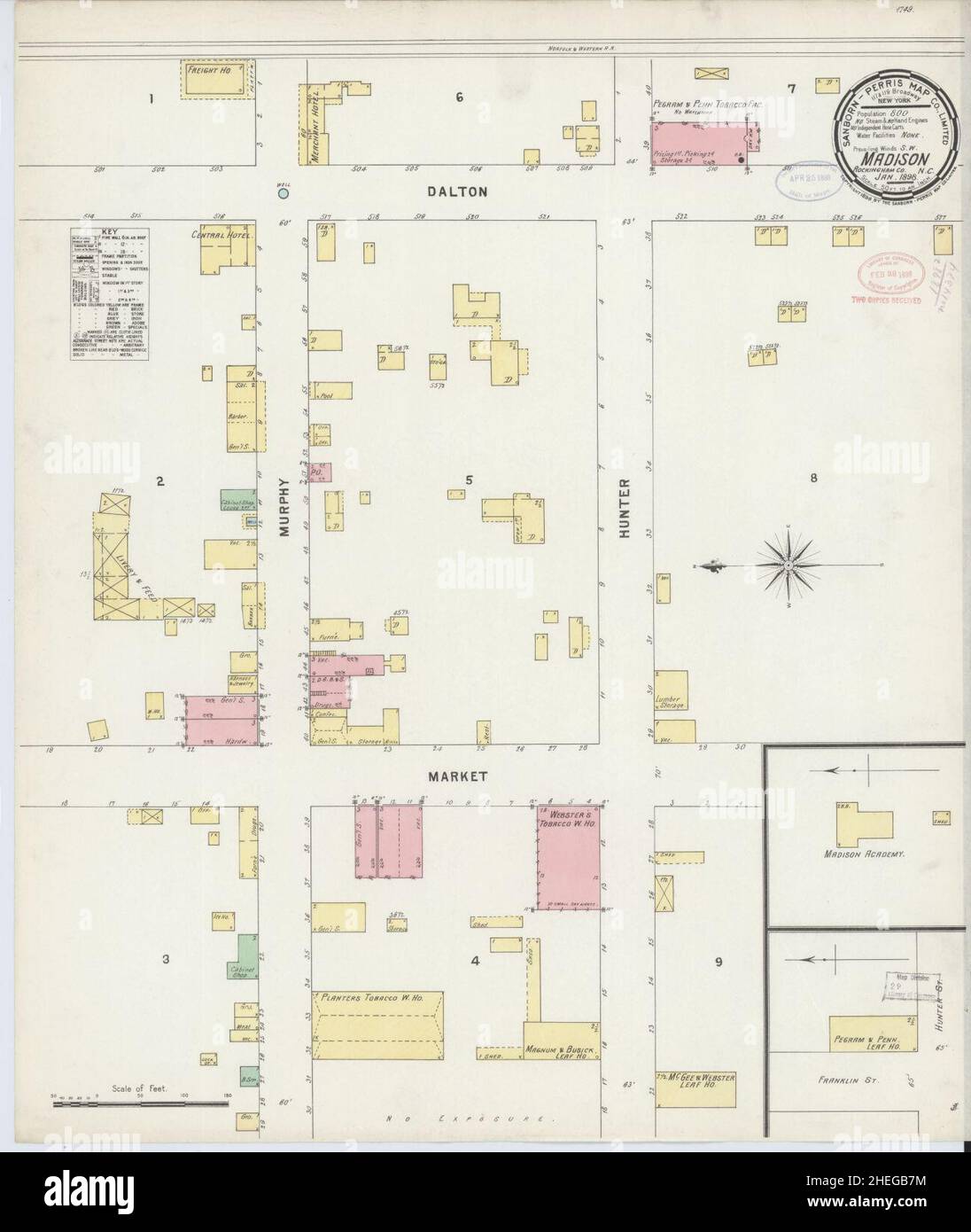 Sanborn Fire Insurance Map from Madison, Rockingham County, North ...