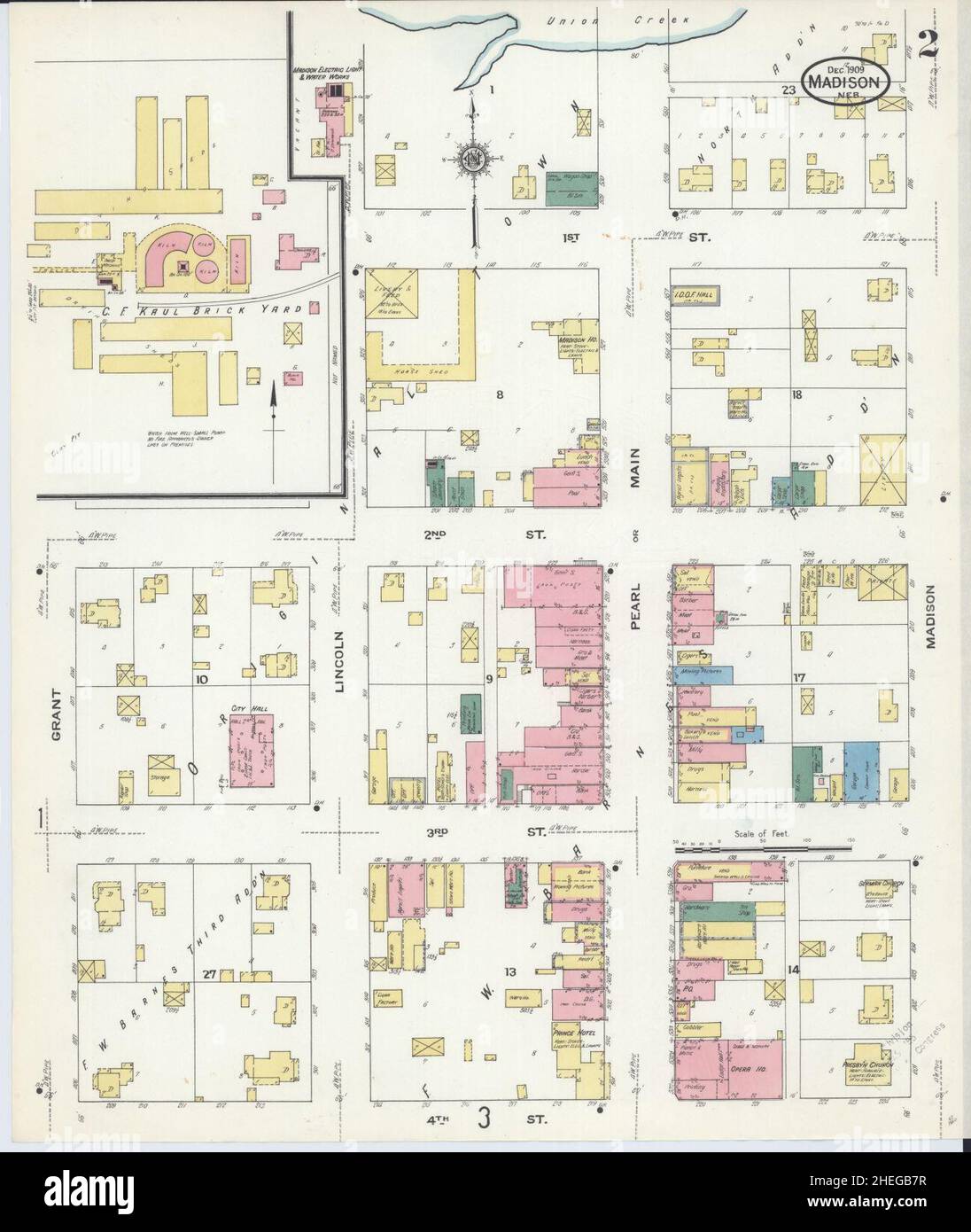 Madison nebraska map hi-res stock photography and images - Alamy
