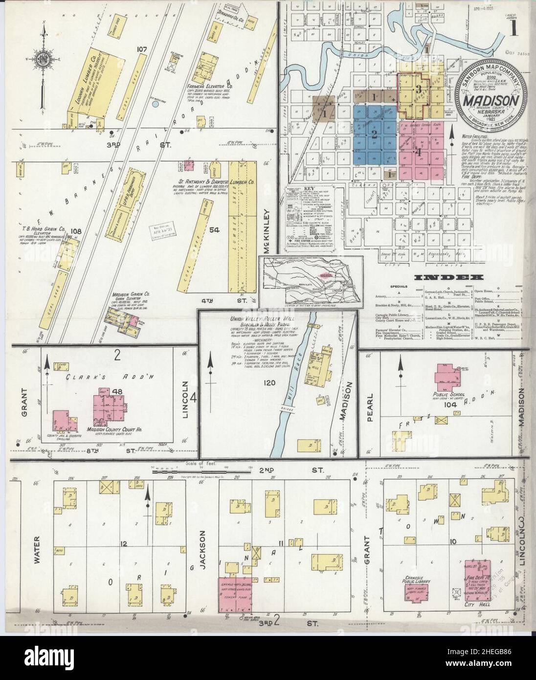 Madison nebraska map hi-res stock photography and images - Alamy