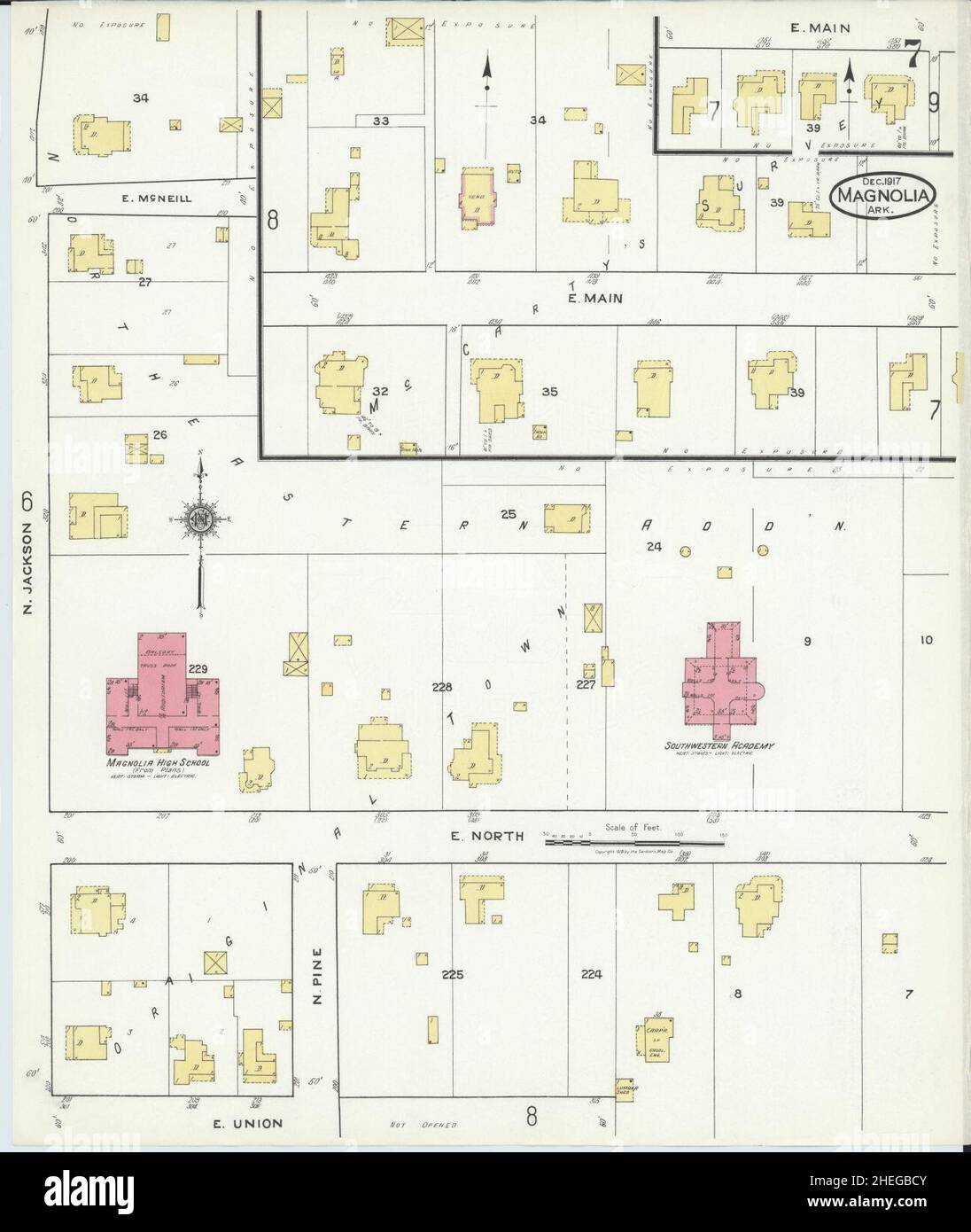 Magnolia arkansas map hi-res stock photography and images - Alamy