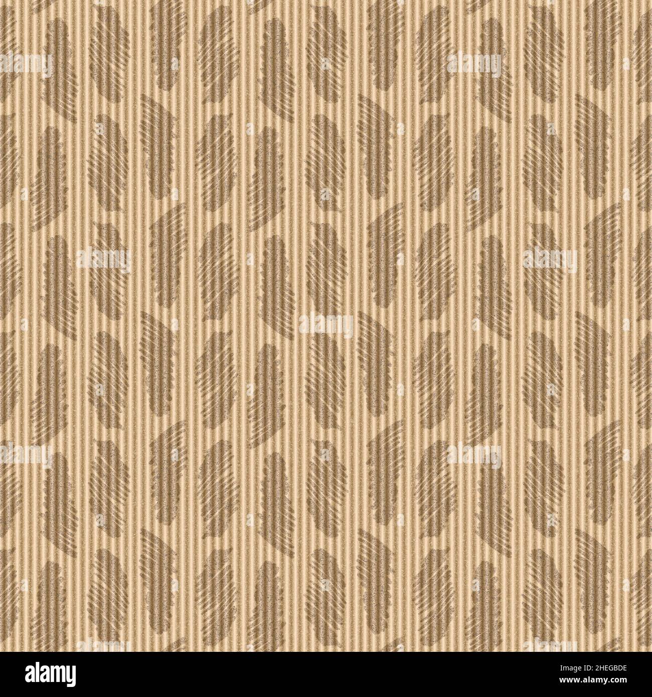 Ecru recycled corrugated pulp card paper texture. Ribbed plain neutral ...