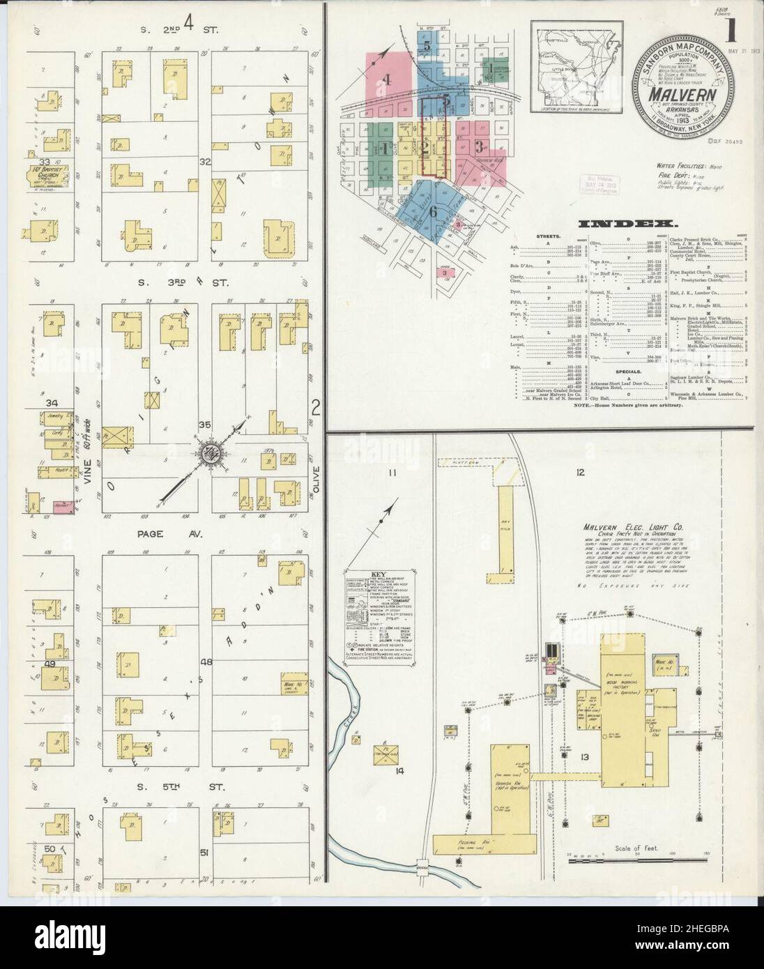 Malvern arkansas map hi-res stock photography and images - Alamy