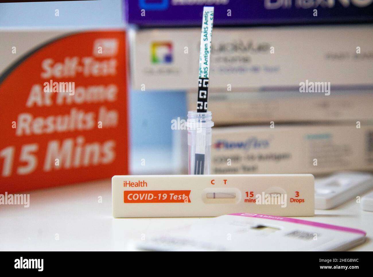 Los Angeles, California, USA. 10th Jan, 2022. A variety of at-home ...