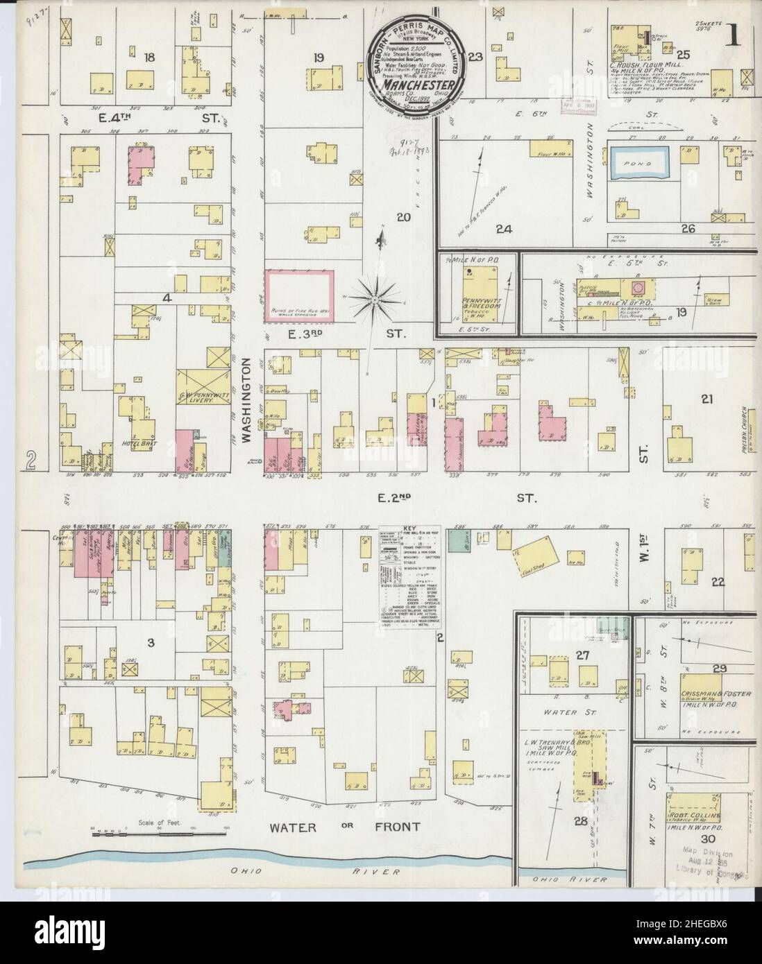 Map of manchester ohio hi-res stock photography and images - Alamy