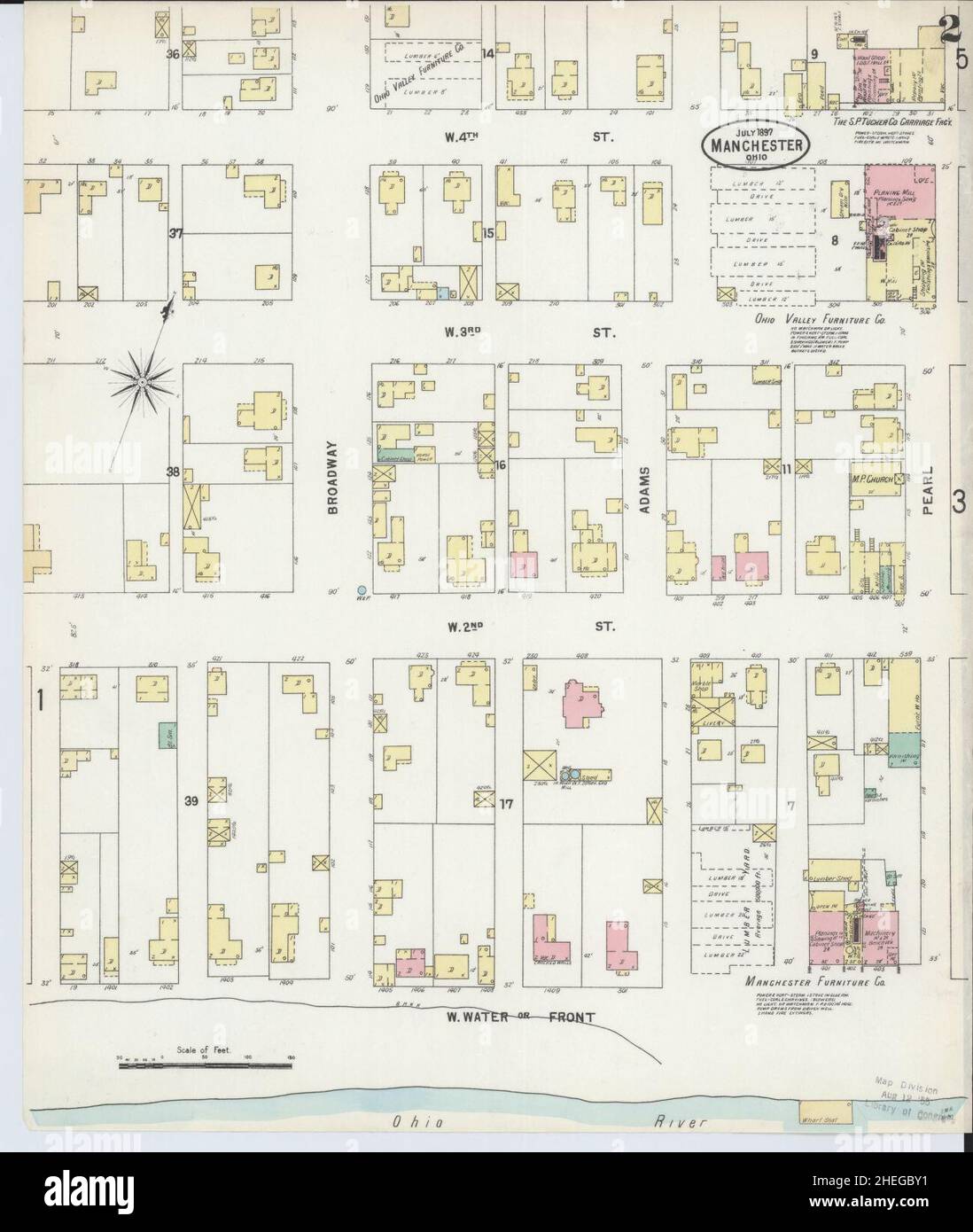 Map of manchester ohio hi-res stock photography and images - Alamy