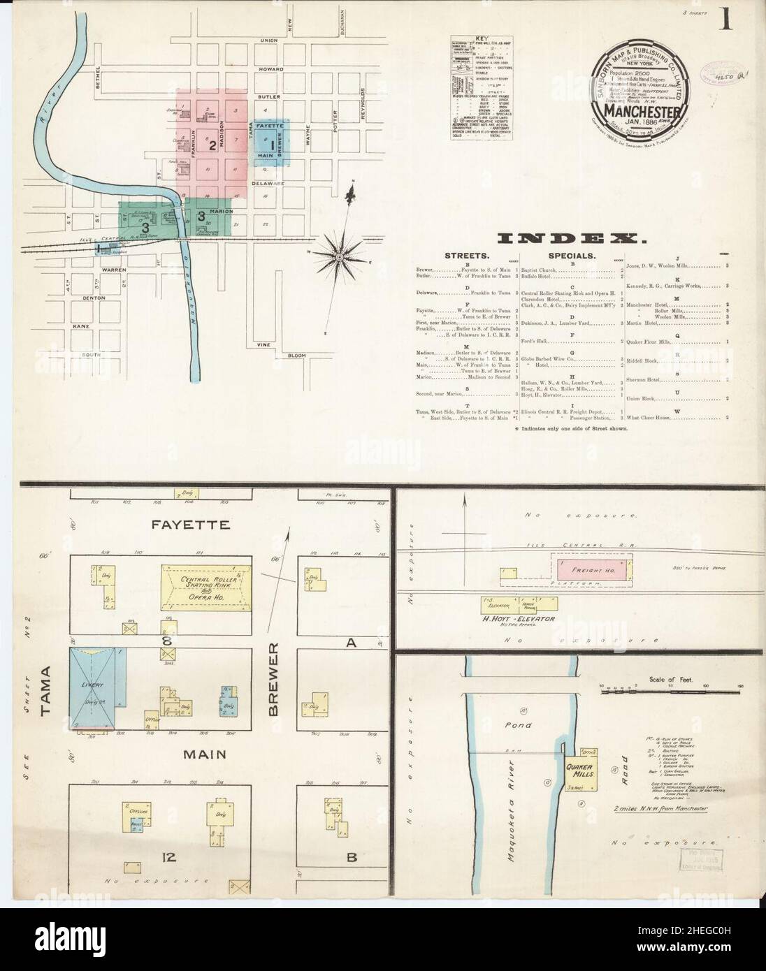 Manchester iowa map hi-res stock photography and images - Alamy