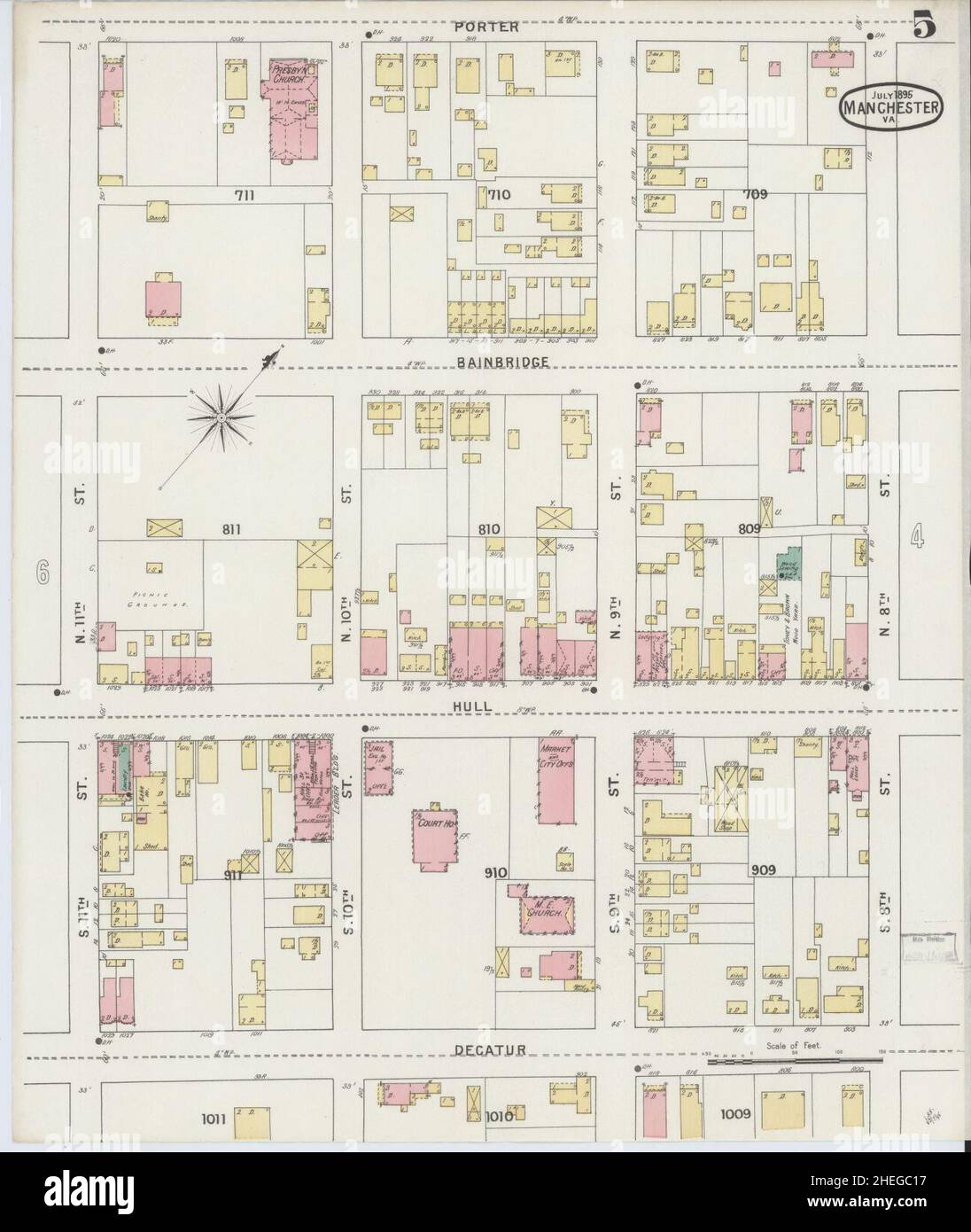 Sanborn Fire Insurance Map from Manchester, Chesterfield County ...