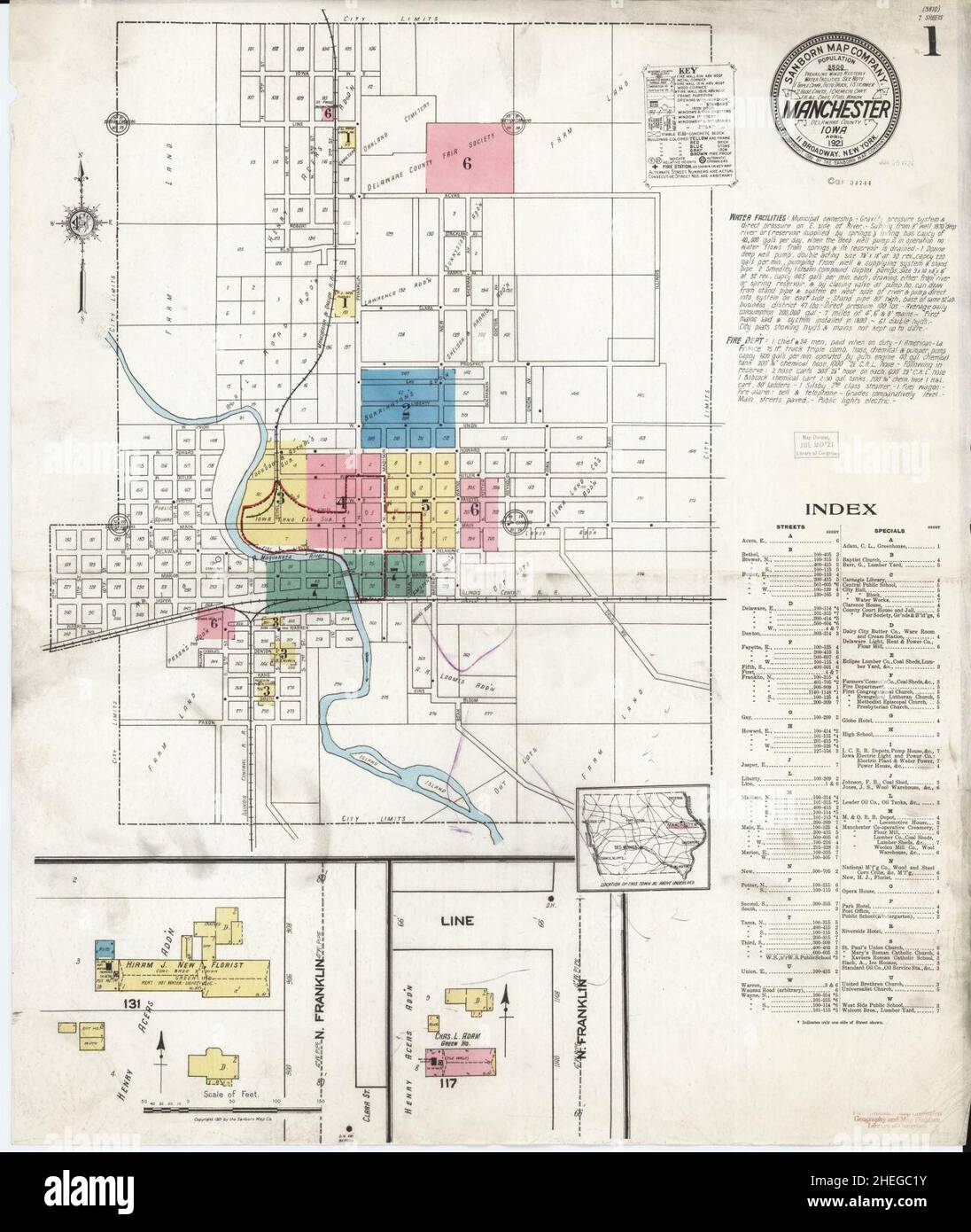 Map of manchester iowa hi-res stock photography and images - Alamy