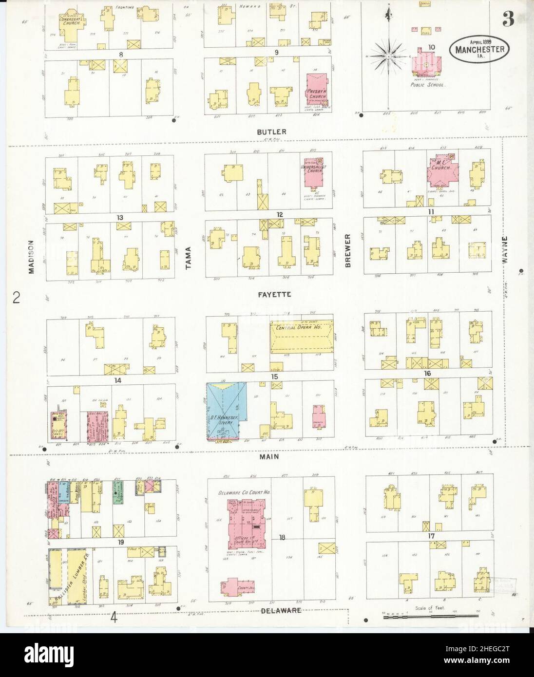 Manchester iowa map hi-res stock photography and images - Alamy