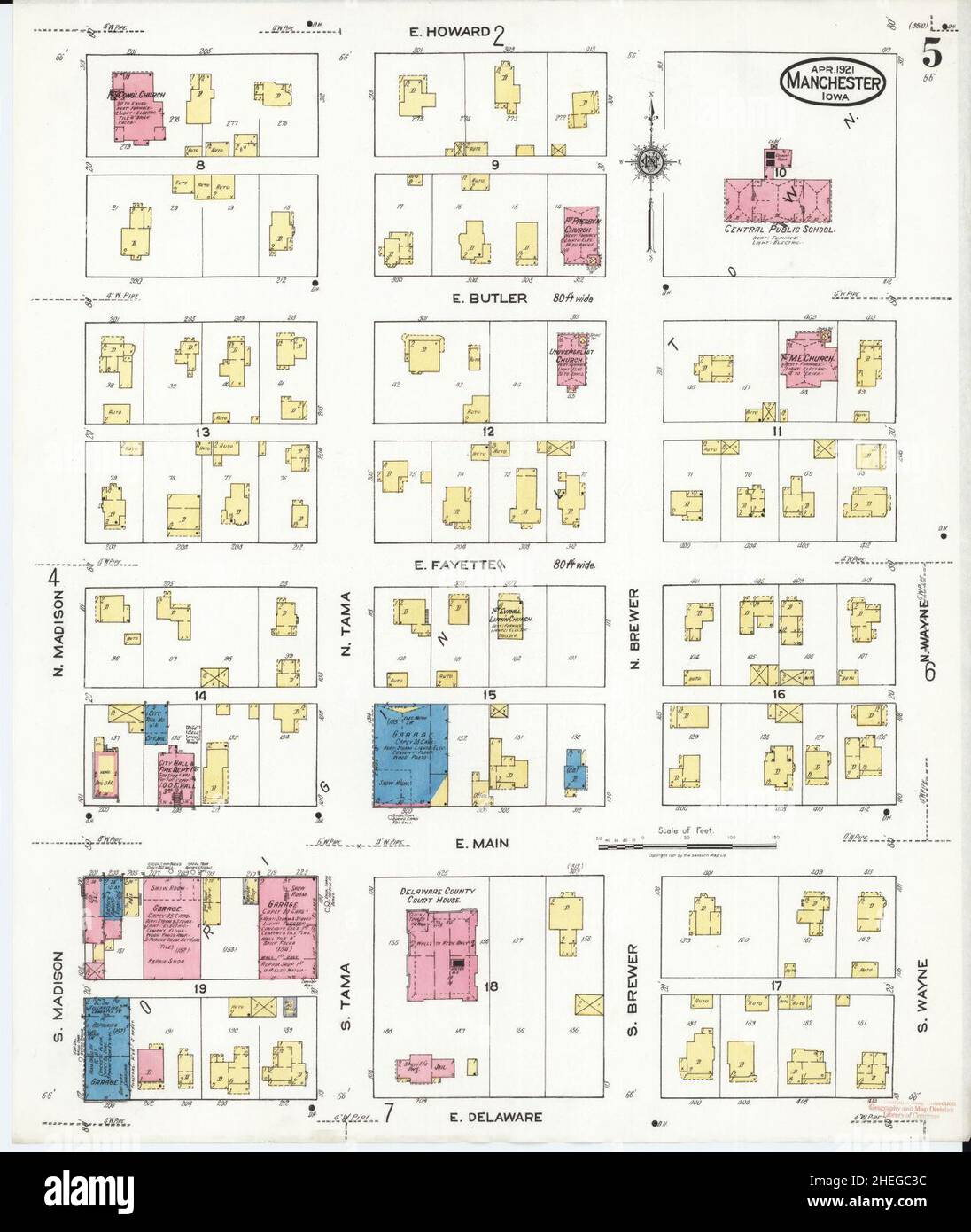 Map of manchester iowa hi-res stock photography and images - Alamy