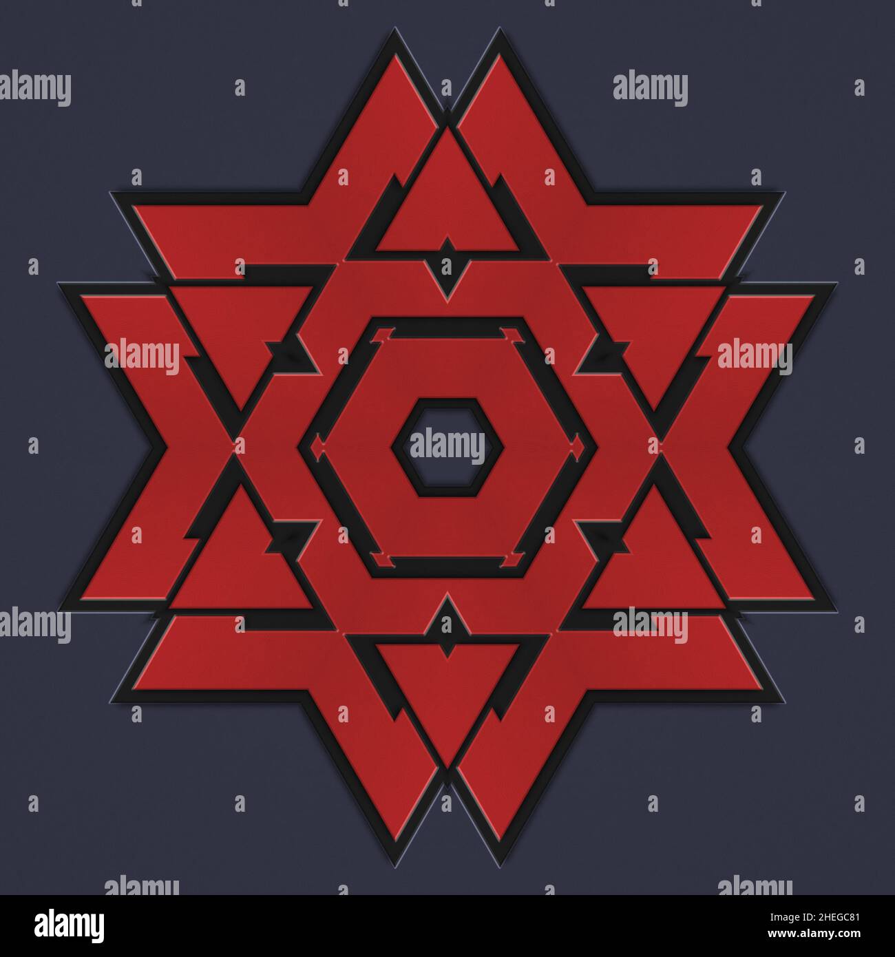 Geometric pattern of red color, Scandinavian Celtic style. Illustration ...