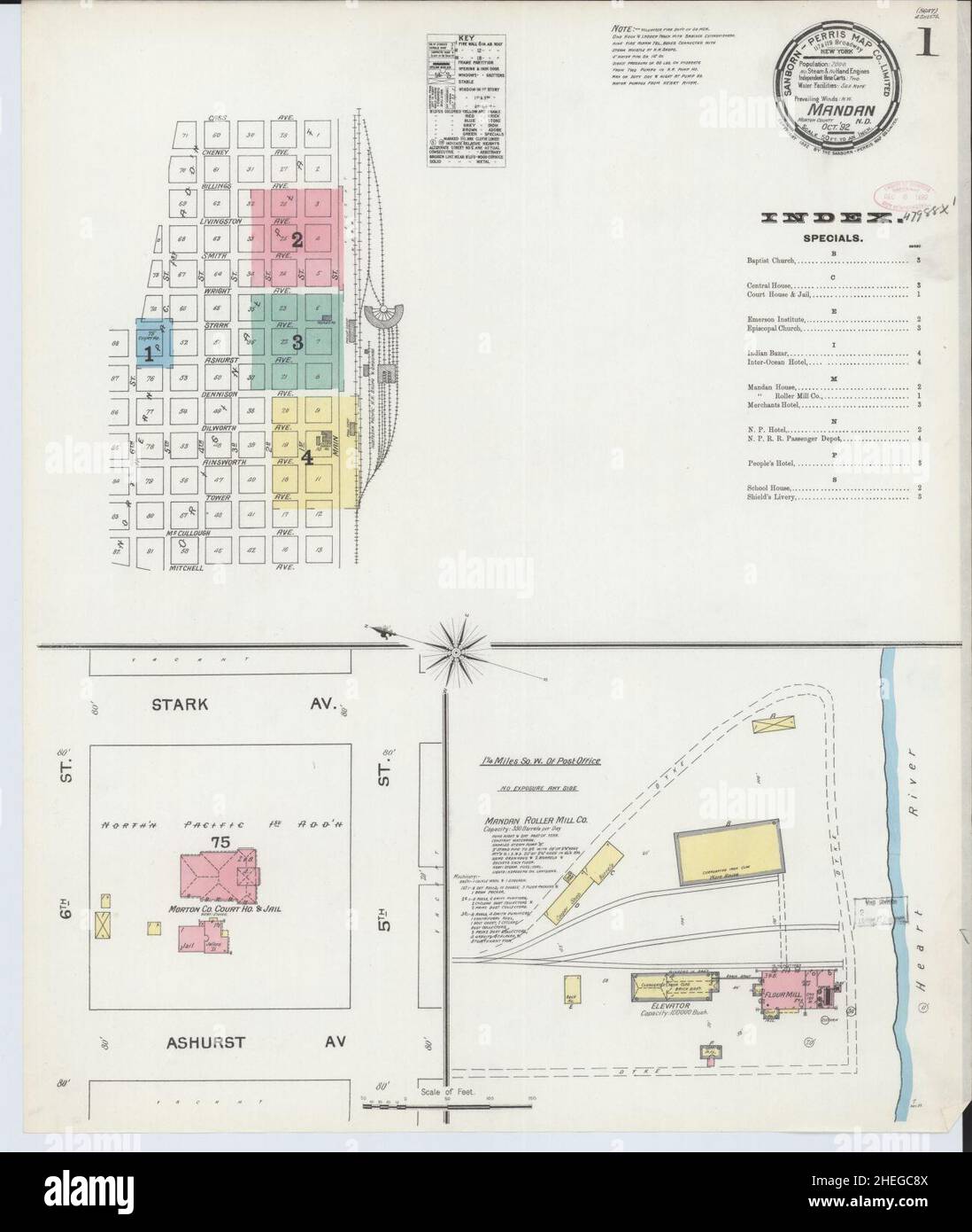 Mandan map hi-res stock photography and images - Alamy