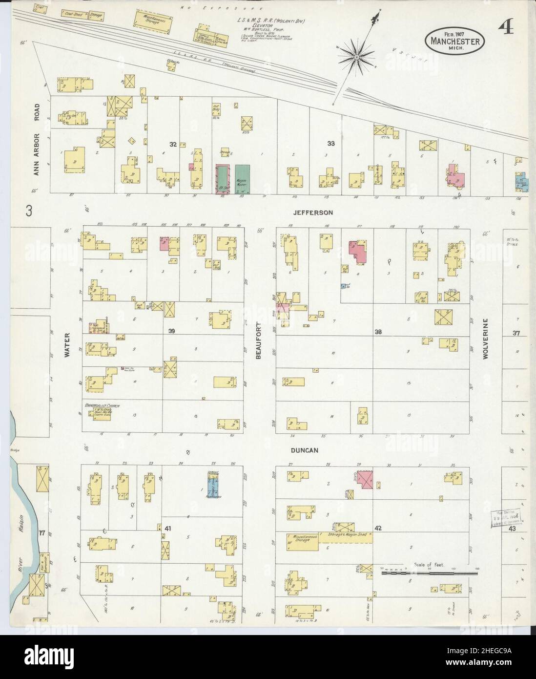 Manchester michigan map hi-res stock photography and images - Alamy