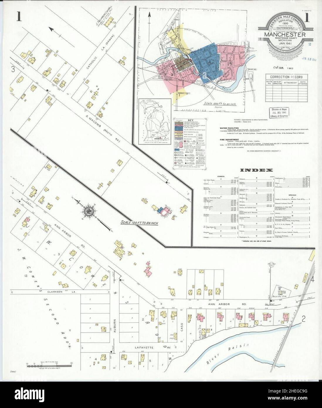 Map of manchester michigan hi-res stock photography and images - Alamy