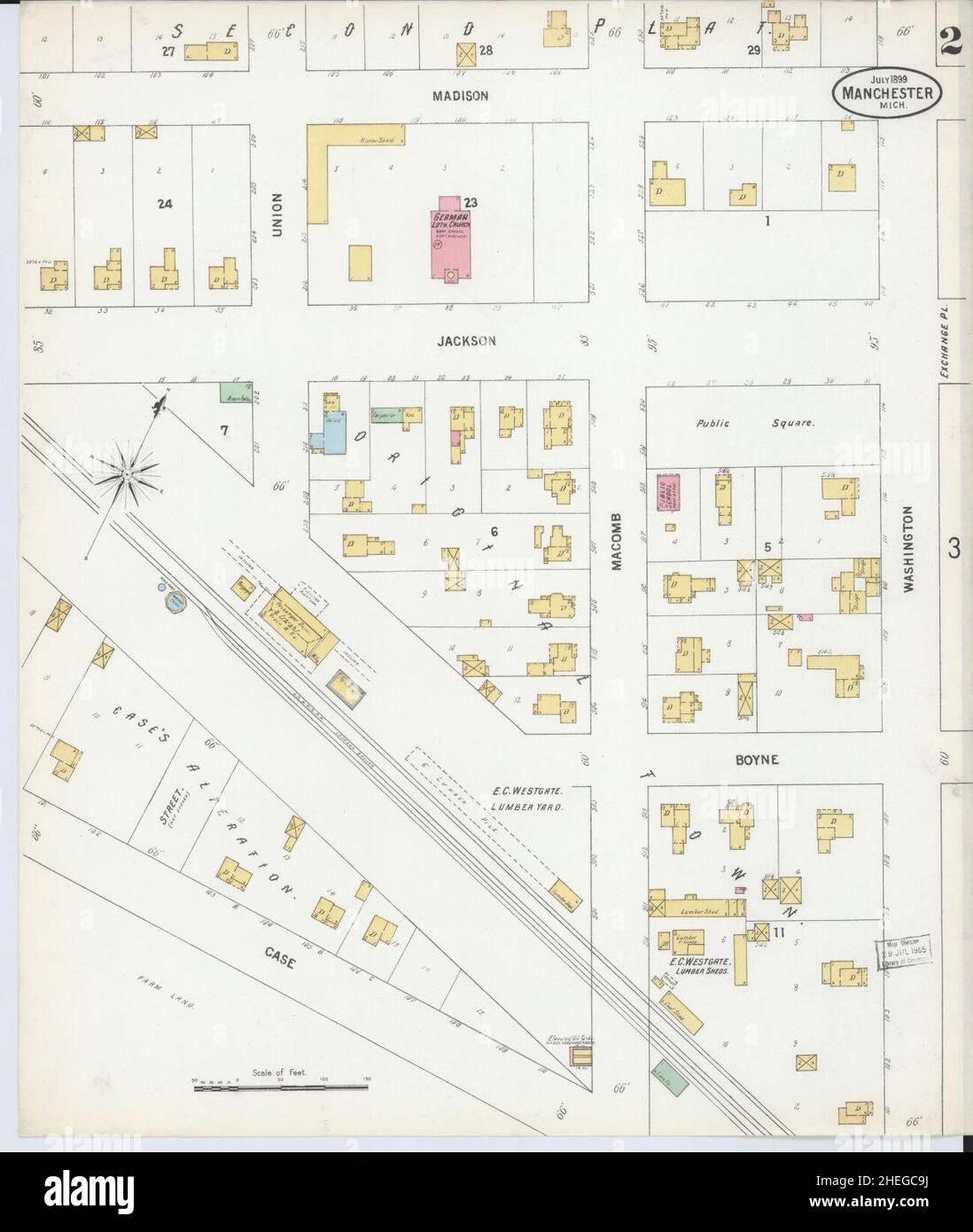 Map of manchester michigan hi-res stock photography and images - Alamy