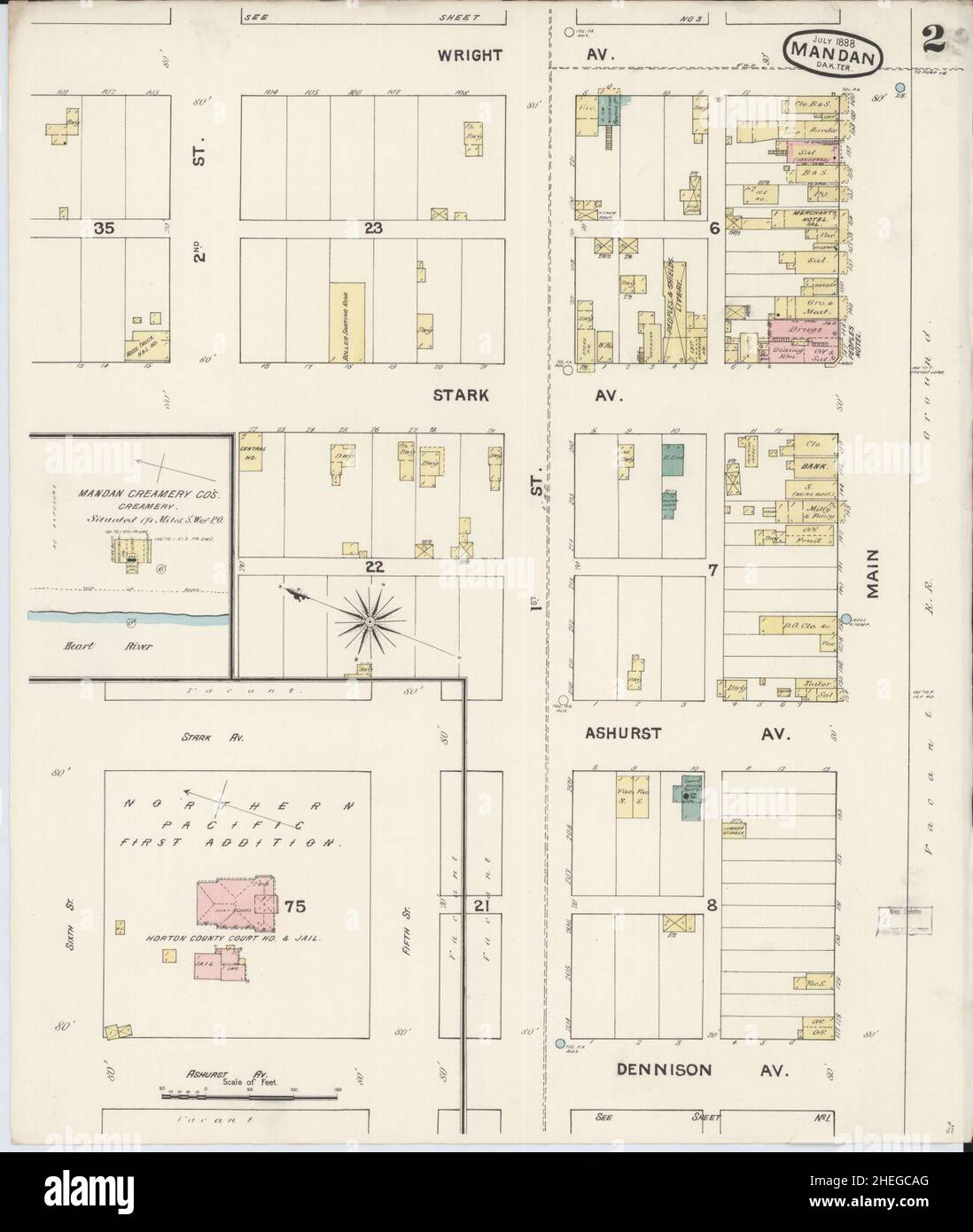 Map of mandan north dakota hi-res stock photography and images - Alamy