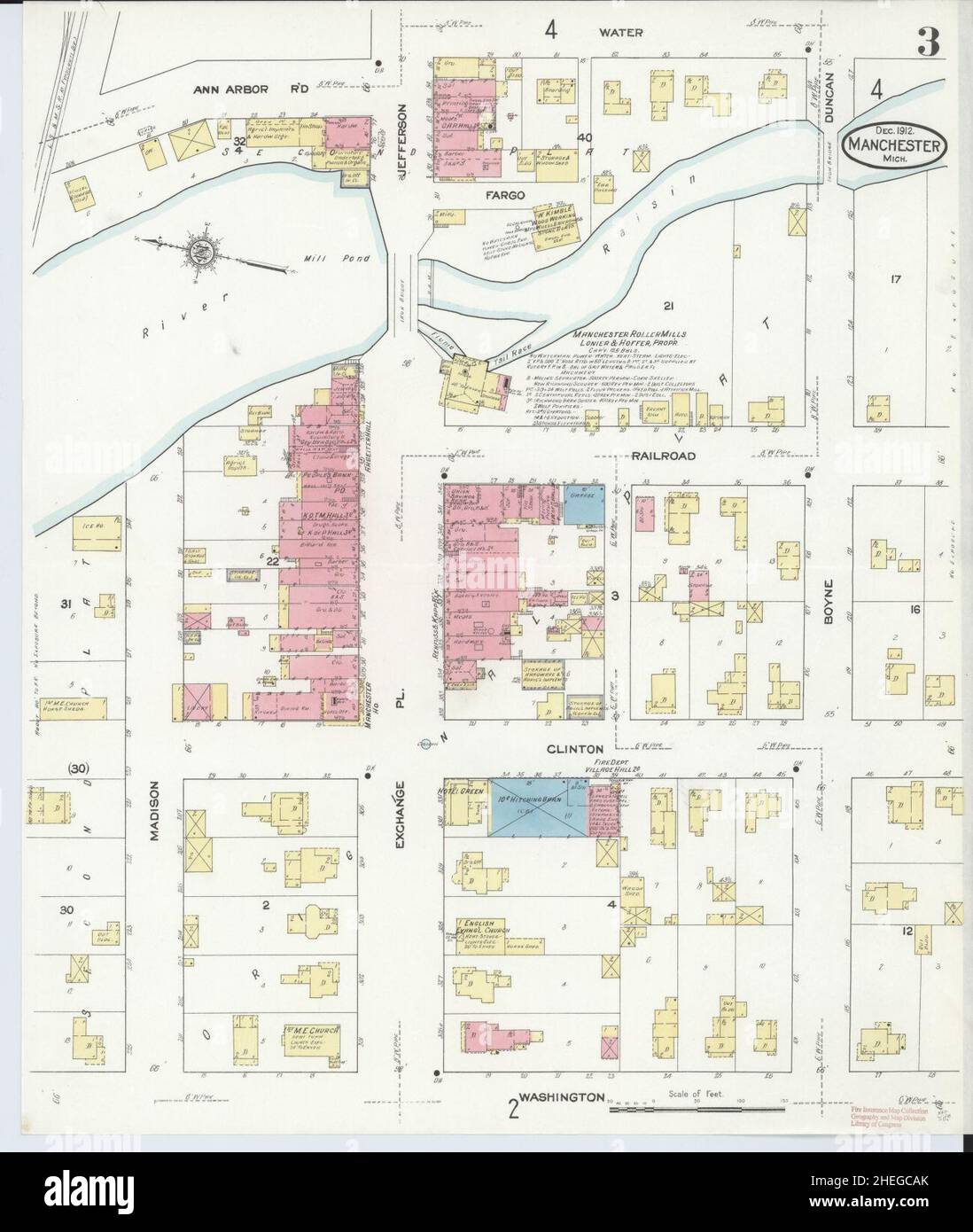 Manchester michigan map hi-res stock photography and images - Alamy